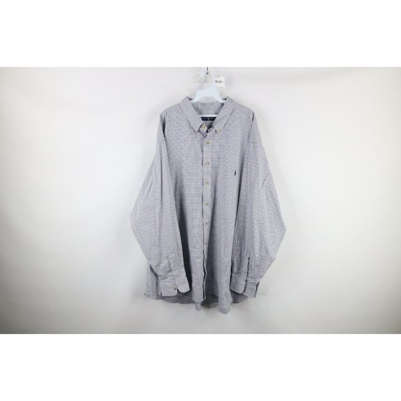 Ralph Lauren | Shirts | Ralph Lauren Mens 4xb Checkered Plaid Collared ...